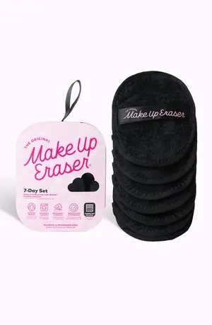 THE ORIGINAL MAKEUP ERASER 7-day Chic Makeup Eraser Set With Laundry Bag - Black