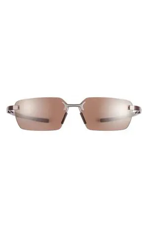 Tag Heuer Flex Rectangular Rimless Sunglasses - Matte Bordeaux/brown Polar