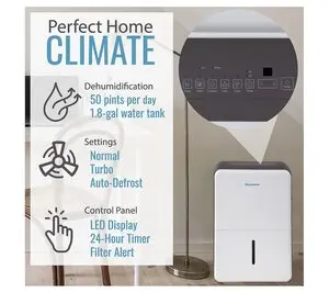 KEYSTONE 50-pint Dehumidifier With Electronic C Ntrols