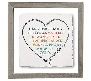 SINCERE SURROUNDINGS 10' Ears Listen Heart Floa Ting Frame Art - One-color