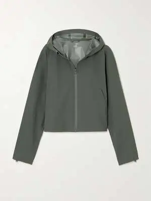 Alo Yoga Rain Or Shine Stretch Recycled-ripstop Hooded Jacket