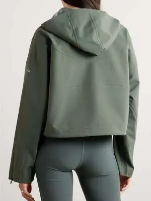 Alo Yoga Rain Or Shine Stretch Recycled-ripstop Hooded Jacket
