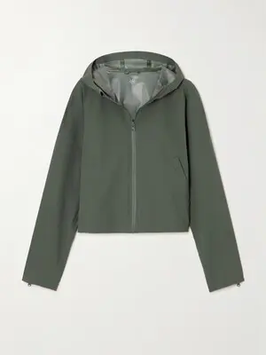 Alo Yoga Rain Or Shine Stretch Recycled-ripstop Hooded Jacket