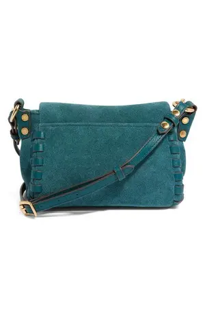 AIMEE Mini Zen Leather Crossbody Bag - Transform Teal Suede