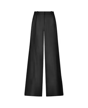 Mac Duggal Classic Crepe Wide Leg Trousers - Black