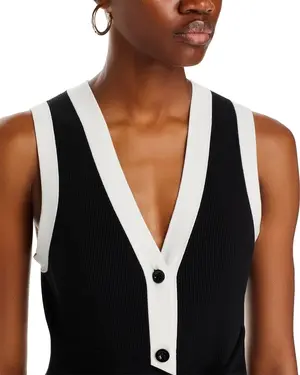 TOCCIN Victoria Button Front Midi Dress
