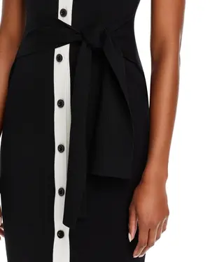 TOCCIN Victoria Button Front Midi Dress