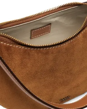 Ba&sh Swing Suede Shoulder Bag - Cognac