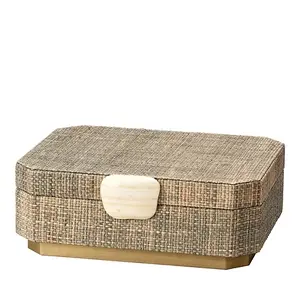 JAMIE YOUNG CO. Eden Raffia Decorative Box - Grey