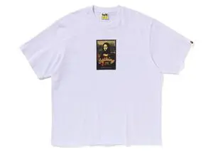 A BATHING APE Art Print Relaxed Fit Tee Shirt - White