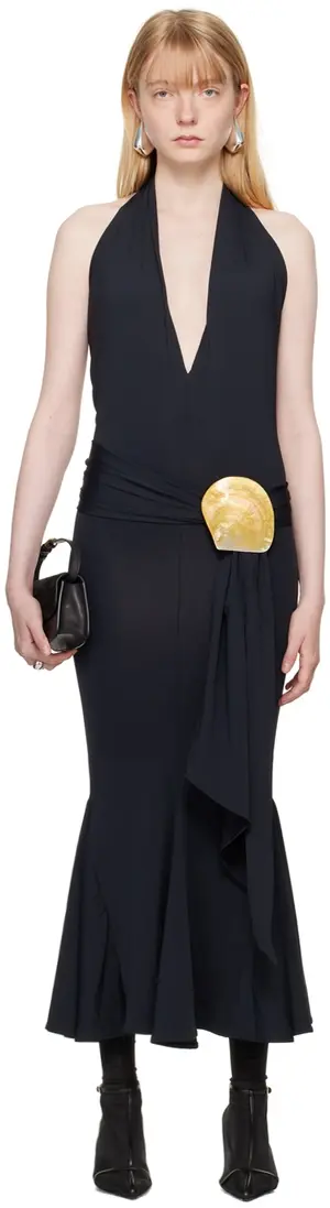 CONNER IVES Conner Ives Black Shell Maxi Dress - Black