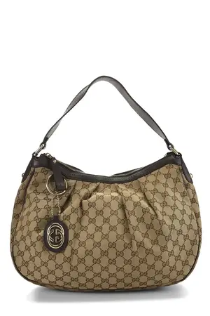 Gucci Original Gg Sukey Hobo - Brown