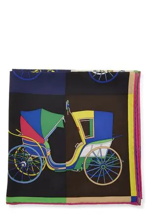 Hermès Multicolor 'voitures Exquises' Silk Scarf 90 - Multi