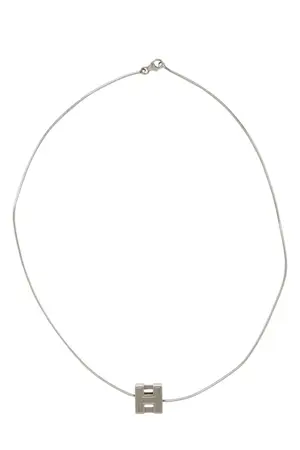 Hermès Cage D'h Necklace - Silver