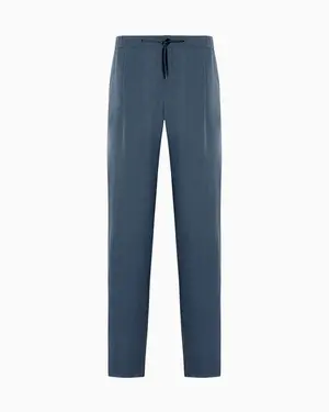 Giorgio Armani Single-pleat Linen-canvas Trousers - Grey