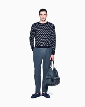 Giorgio Armani Single-pleat Linen-canvas Trousers - Grey