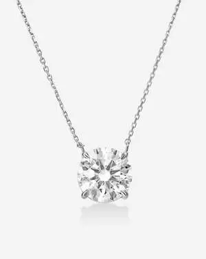 Ring Concierge Round Lab Diamond Pendant Necklace - One-color