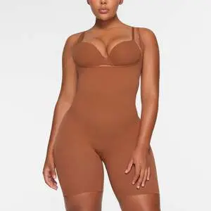 SKIMS Seamless Sculpt Butt Lifting Open Bust Bodysuit Bronze