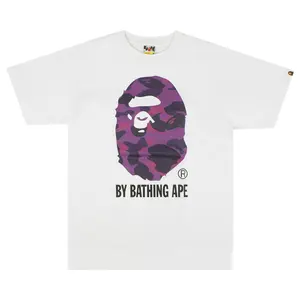 A BATHING APE Color Camo T-shirt /violet - White