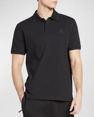 Moncler Logo Polo Shirt - Black
