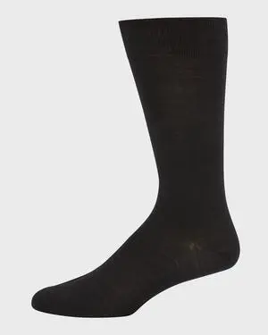 BRESCIANI Knit Crew Socks - Black