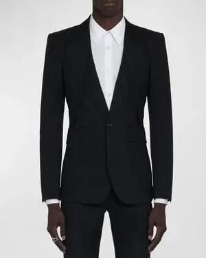 Alexander McQueen Apos;s Lapel-collar Sport Coat - Black