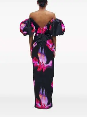 Marc Jacobs Floral-print Strapless Gown