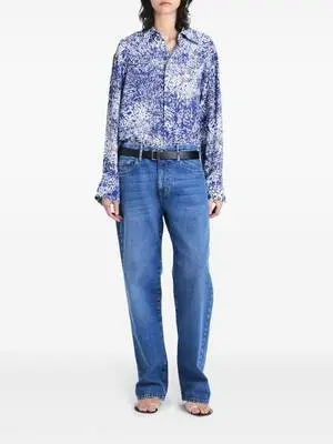 Proenza Schouler Abstract-print Blouse - Blue