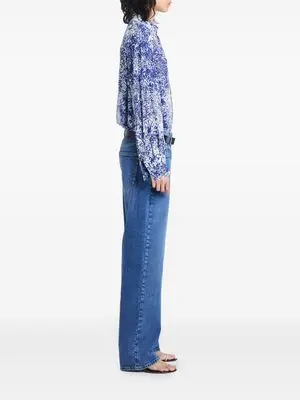 Proenza Schouler Abstract-print Blouse - Blue