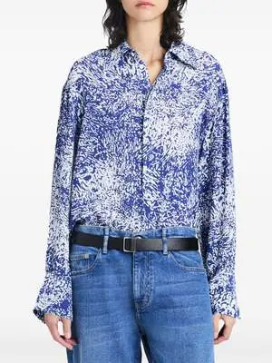 Proenza Schouler Abstract-print Blouse - Blue