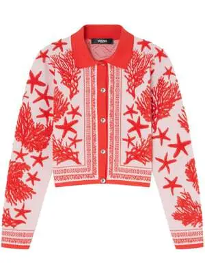 VERSACE Versace Barocco Sea Polo Cardigan