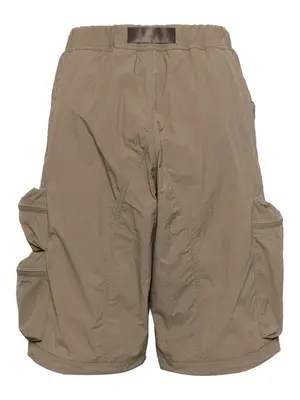 SPOONYARD Belted Wide-leg Shorts - Green