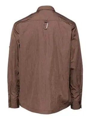 SPOONYARD Crinkled Shirt Jacket - Brown