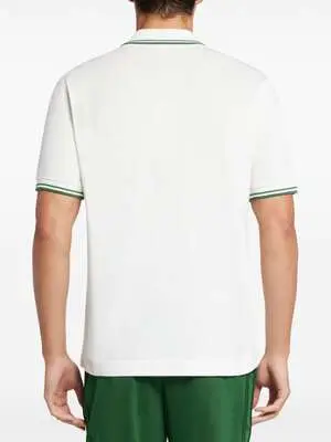 Lacoste Slogan-embroidered Cotton Polo Shirt