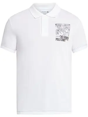 Lacoste Movement Graphic-print Polo Shirt - White