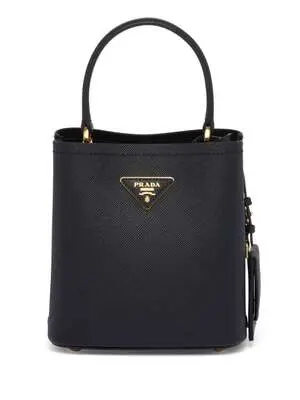 Prada Saffiano Leather Mini Tote - Black
