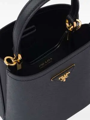 Prada Saffiano Leather Mini Tote - Black