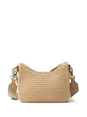 Prada Re-edition 2005 Crochet-knit Shoulder Bag - Neutrals