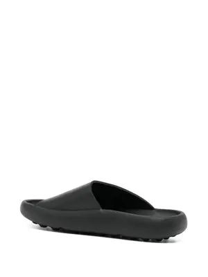 AMBUSH Logo-print Ridged-sole Slides - Black