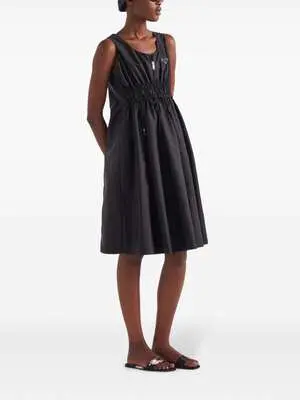 Prada Logo-appliqué Re-nylon Midi Dress