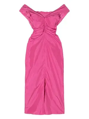 Staud Andrea Off-shoulder Midi Dress