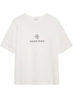 ANINE BING Logo-print T-shirt - White