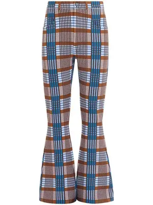 Marni Check-print Flared Trousers