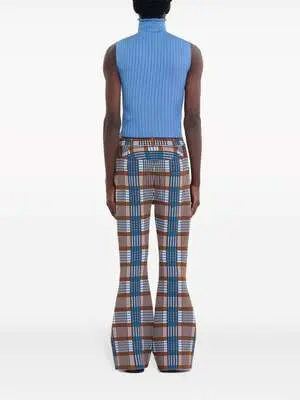 Marni Check-print Flared Trousers