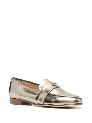 Casadei Logo-plaque Metallic Loafers