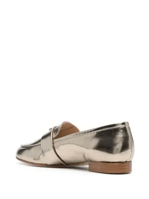Casadei Logo-plaque Metallic Loafers