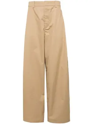 SYSTEM Wide-leg Cotton Cargo Trousers