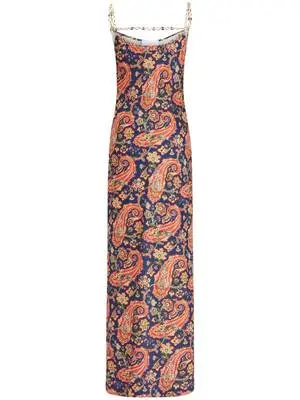 Rabanne Paisley Nuisette Maxi Dress - Blue