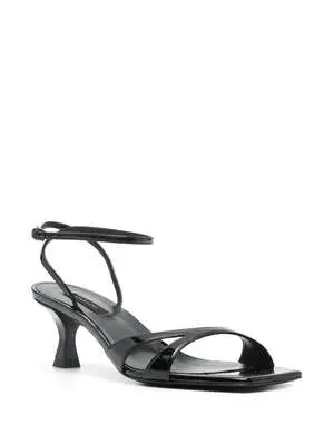 Casadei Cut-out Patent-leather Sandals