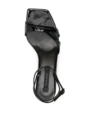 Casadei Cut-out Patent-leather Sandals